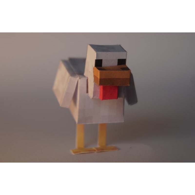 Jual Papercraft Minecraft Hewan Ayam (bentuk jadi seperti di foto dan ...