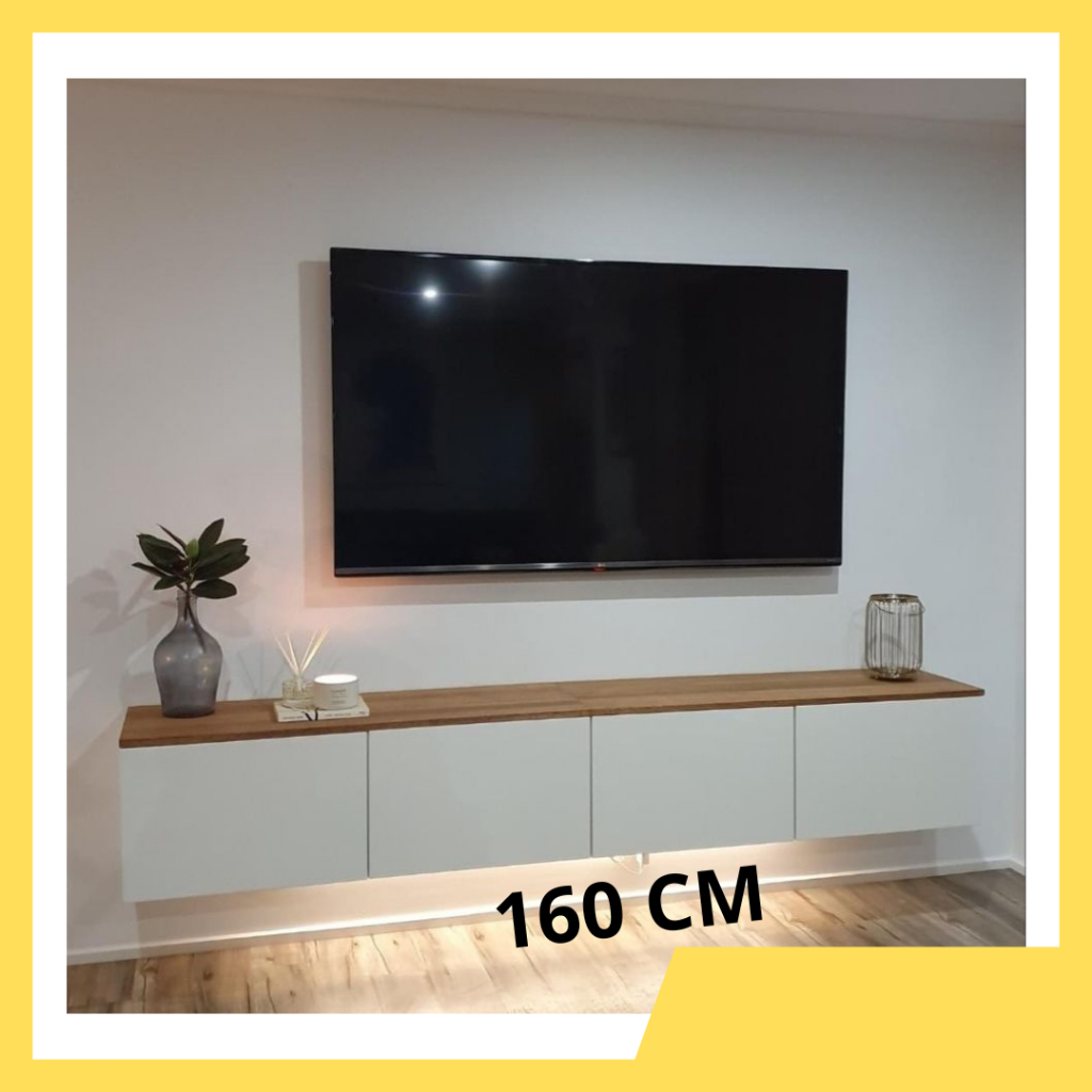 Jual Rak Tv Kabinet Gantung Melayang 160cm 4 laci Minimalis Modern ...