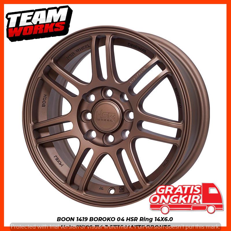 Jual VELG MOBIL RACING HSR BOON SANDY BRONZE RING 14 UNTUK AIREV BRIO VALCO MAESTRO KARIMUN ...