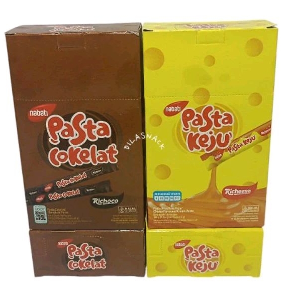 Jual Nabati Pasta keju 1 box isi 30 pcs nabati Pasta coklat murah ...