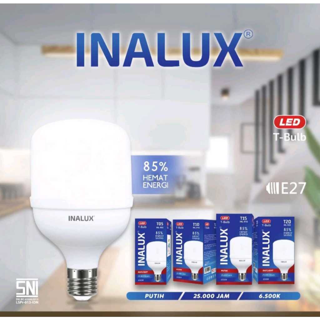 Jual Lampu LED Bohlam LED Cahaya Putih INALUX Low Voltase 5WATT 10W 15W ...
