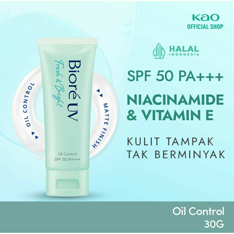 Jual Biore UV Fresh & Bright Oil Control Matte SPF 50+ PA+++ 30g | Shopee Indonesia