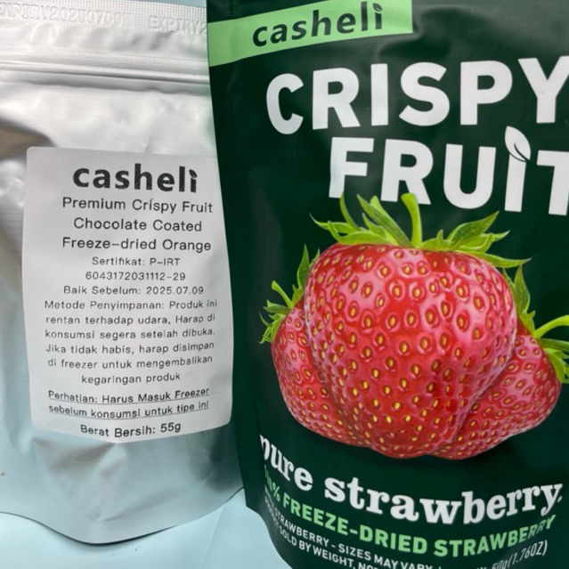 Jual casheli Bundle 105g Freezed-dried Strawberry + Freeze-dried es Chocolate Coated Orange ...