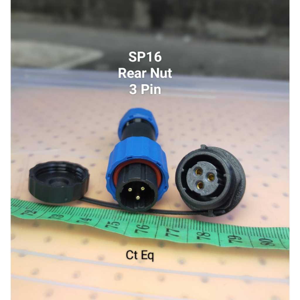 Jual SP16 Rear Nut 5 Pin Plug n Socket IP68 Panel Mount konektor Steker ...