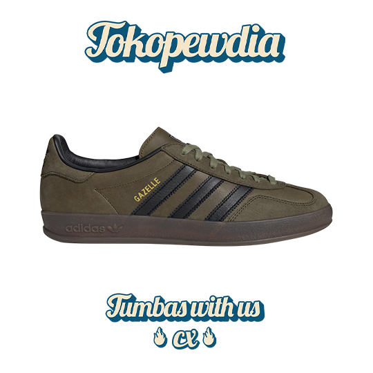 Jual Adidas Gazelle Indoor Focus Olive Core Black Gum (IH4772) | Shopee ...