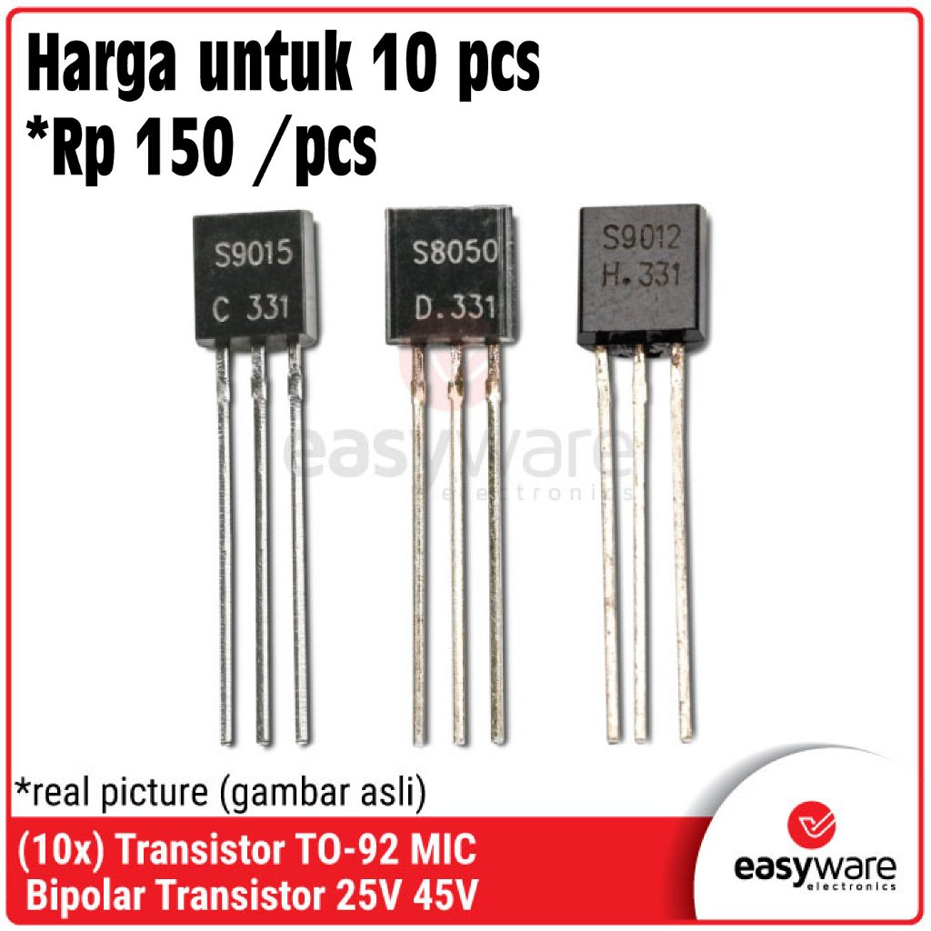 Jual 10pcs Transistor S8050 S9012 S9015 S9018 TO-92 Bipolar Transistor ...
