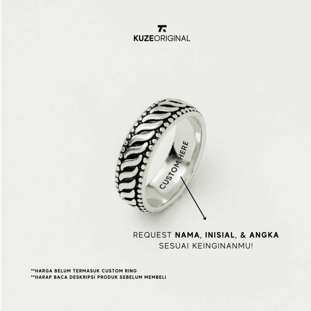 Jual Kuze Original 316L Stainless Steel Collection - Kane Ring / Cincin Kane | Shopee Indonesia