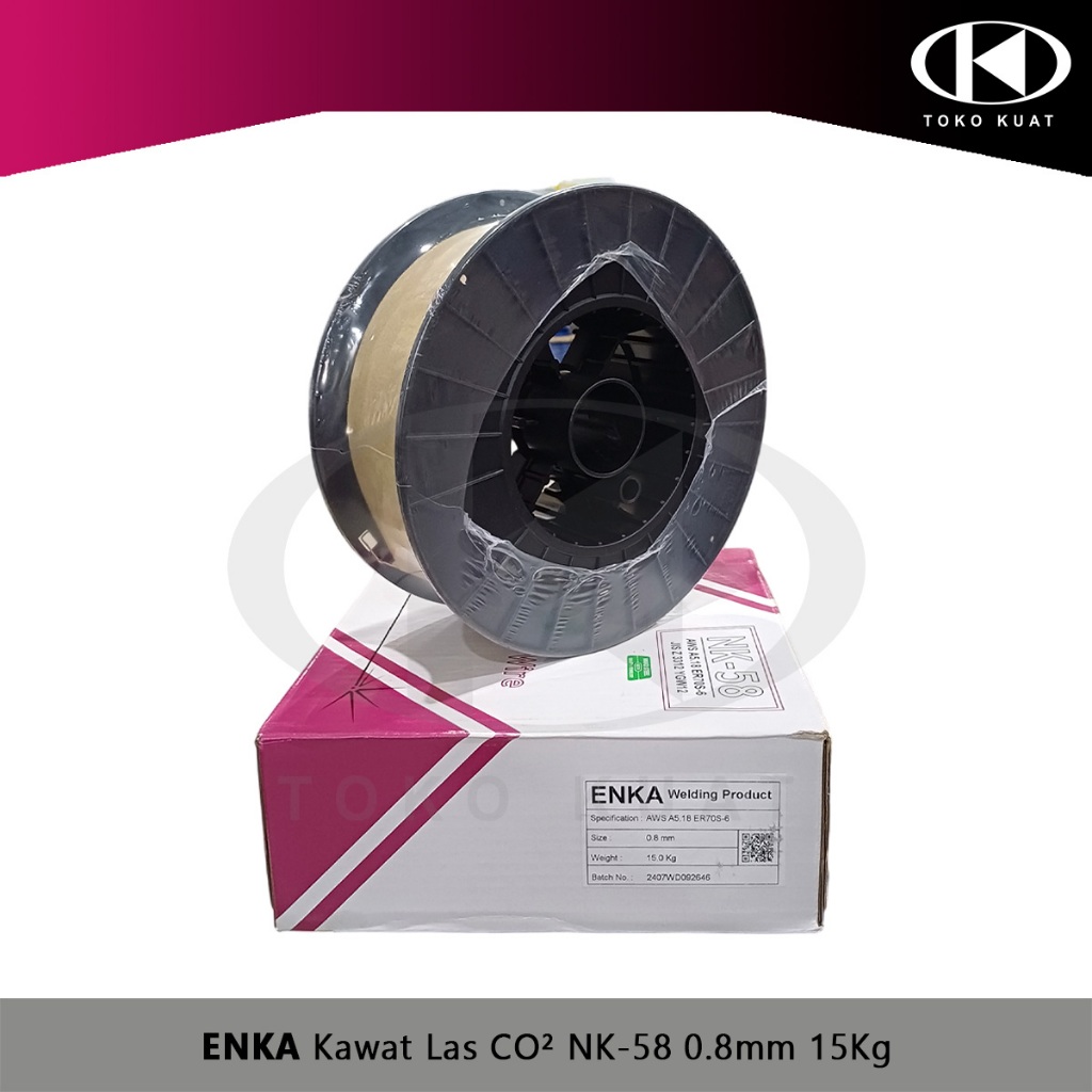 Jual Kawat Las CO2 0.8mm ENKA MIG Wire AWS A5.18 ER70S-6 15kg/rol | Shopee Indonesia