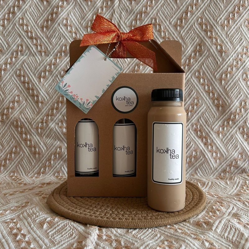 Jual kokha tea hampers minuman 3 botol @250ml (coffee/tea/milk tea ...