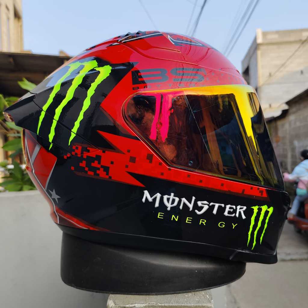 Jual HELM FULL FACE KYT STRIKER REPAINT QUARTARARO RED PAKET VISOR -M ...
