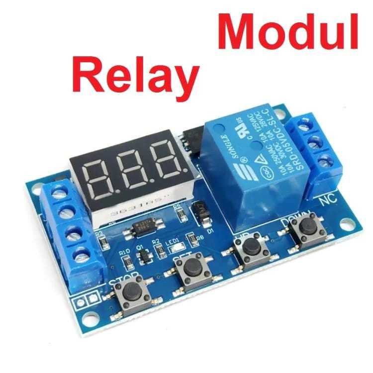 Jual Relay Timer Delay Modul Display 4Tombol Digital DC Time Module ...