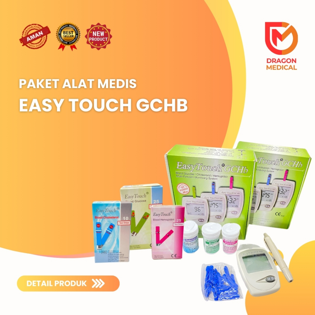 Jual Alat Easy Touch GCHB (Alat Cek Gula Darah, Kolesterol, HB ...
