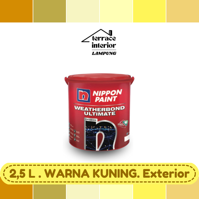Jual Cat Tembok Nippon Paint Ultimate warna Kuning Ukuran 2.5 L ...