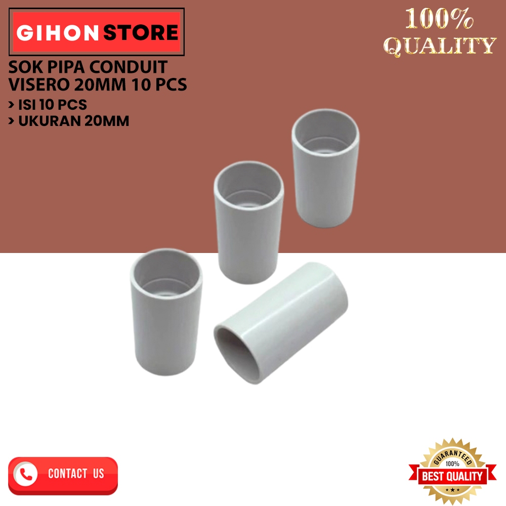 Jual SOK PIPA CONDUIT VISERO 20MM 10 PCS | Shopee Indonesia