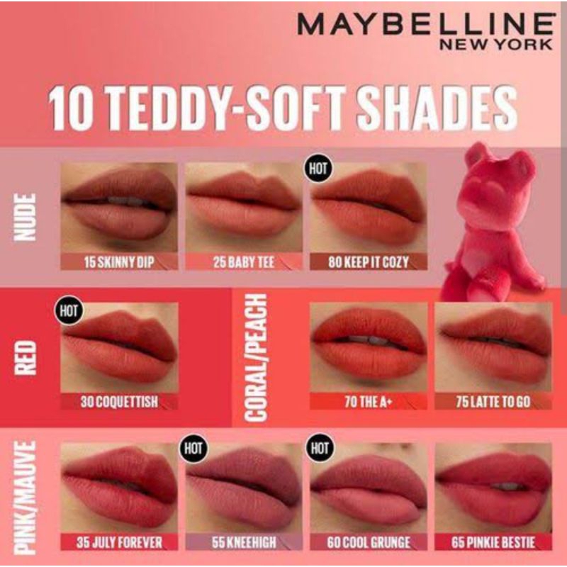 Jual MAYBELLINE SUPERSTAY TEDDY TINT | Shopee Indonesia