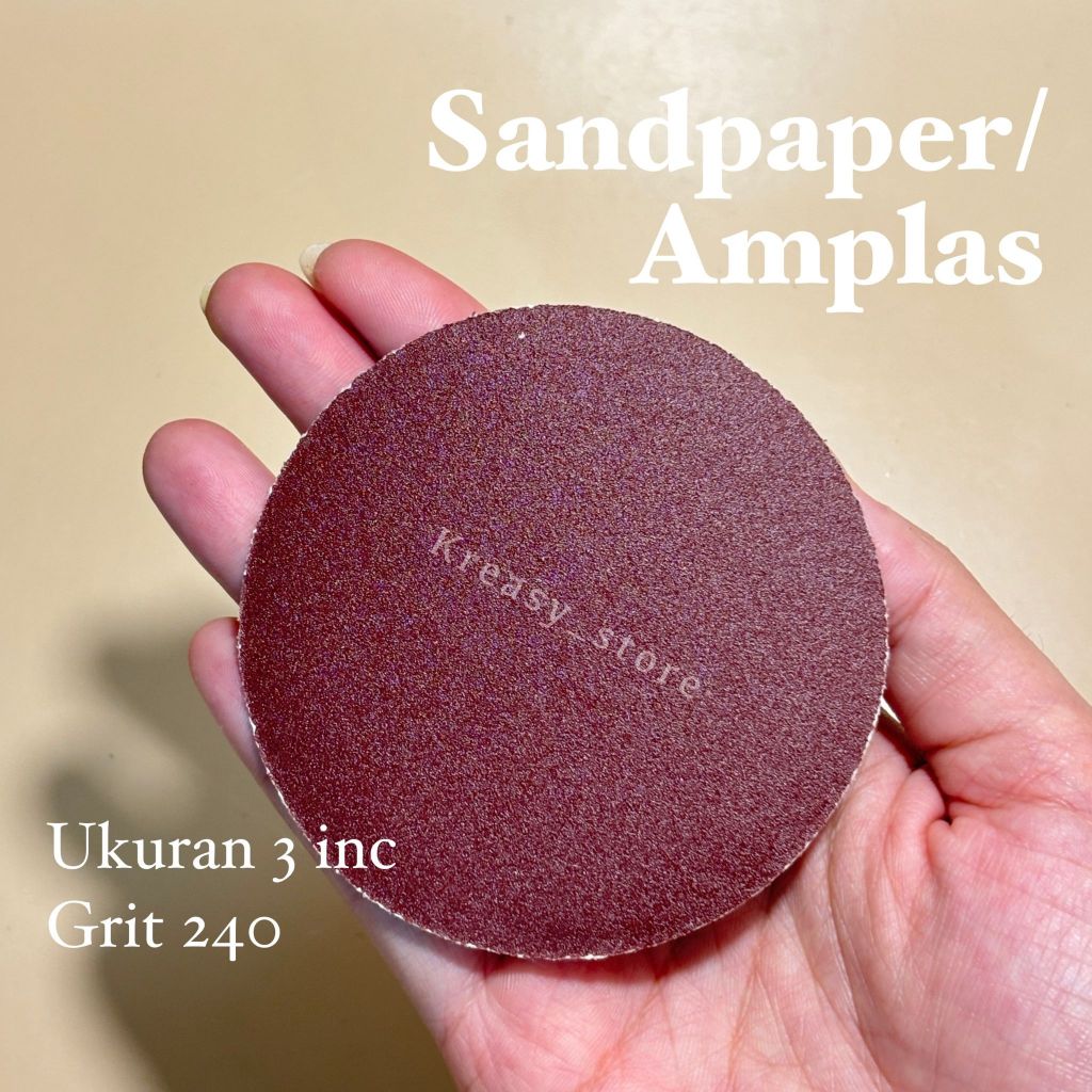 Jual [10 LEMBAR] Amplas Bulat - Sandpaper Grit 240 - Alat Penghalus ...