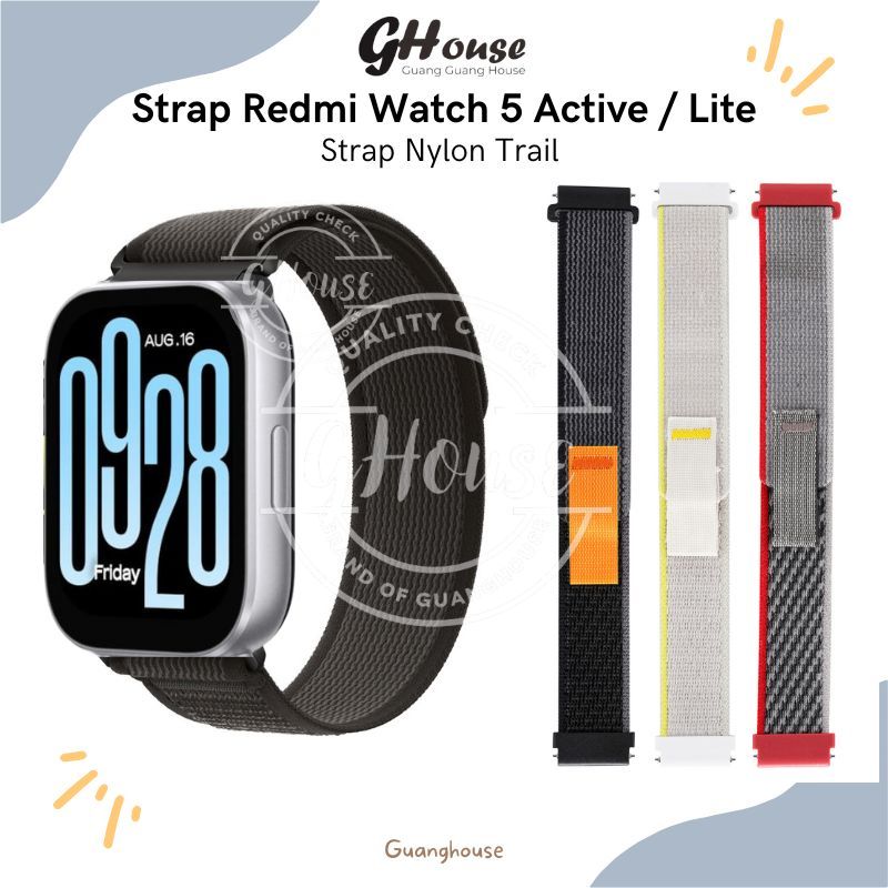 Jual Strap Redmi Watch 5 Active Nylon Trail Tali Jam Xiaomi Redmi Watch 5 Lite Strap Bahan Nylon ...