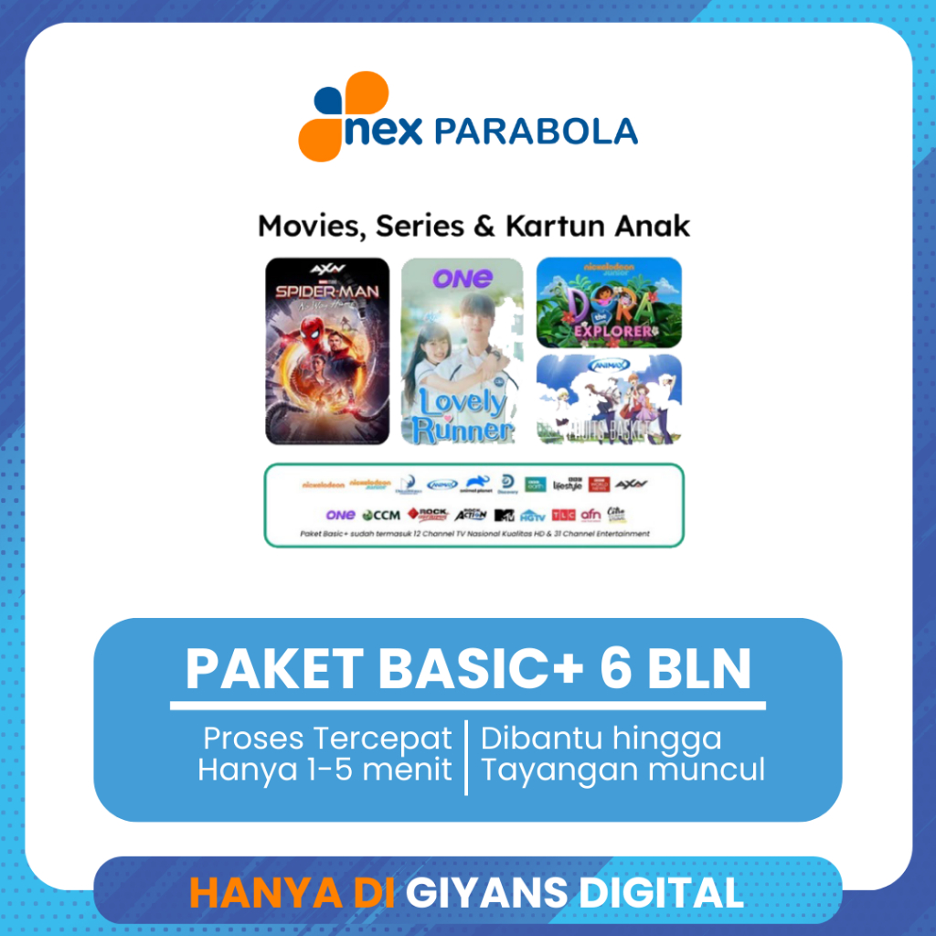 Jual PAKET NEX PARABOLA BASIC MASA AKTIF 6 BULAN | Shopee Indonesia