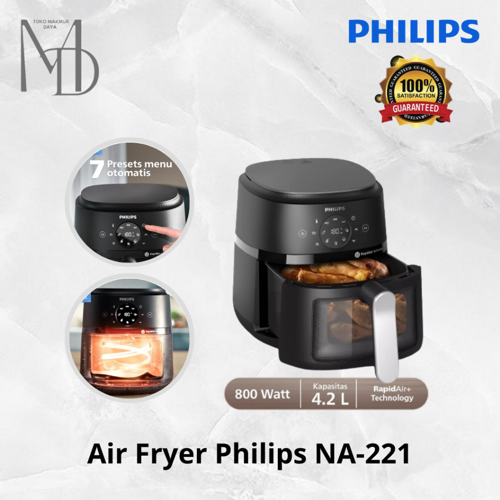 Jual Air Fryer Philips NA 221 / NA 221 Digital Original 4,2 Liter NA ...