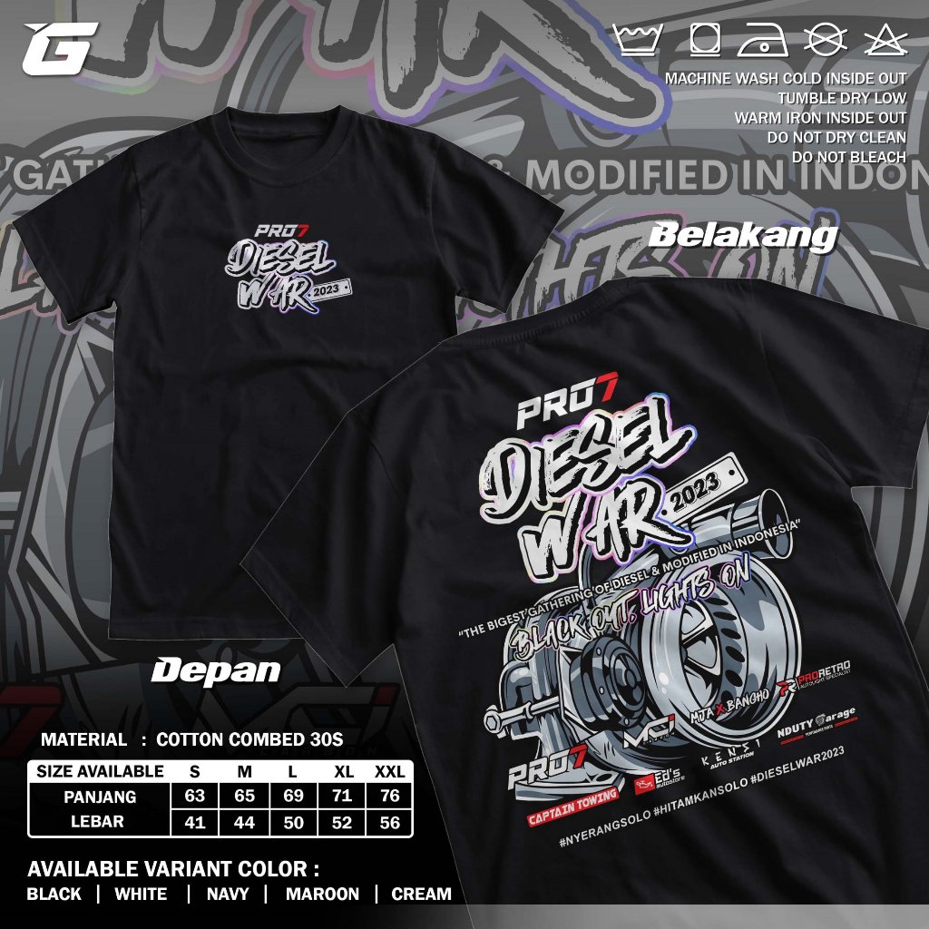 Jual Kaos Diesel War Pro7 2023 Event Solo Innova Diesel Power Baju ...