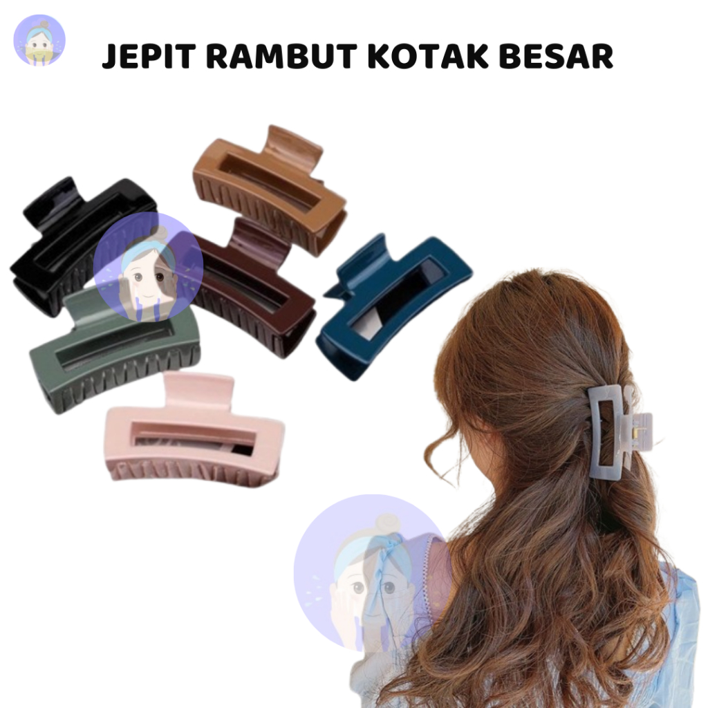 Jual Jepit/Jedai Rambut Model Kotak/Persegi Bolong [Uk 8,5Cm] | Shopee ...