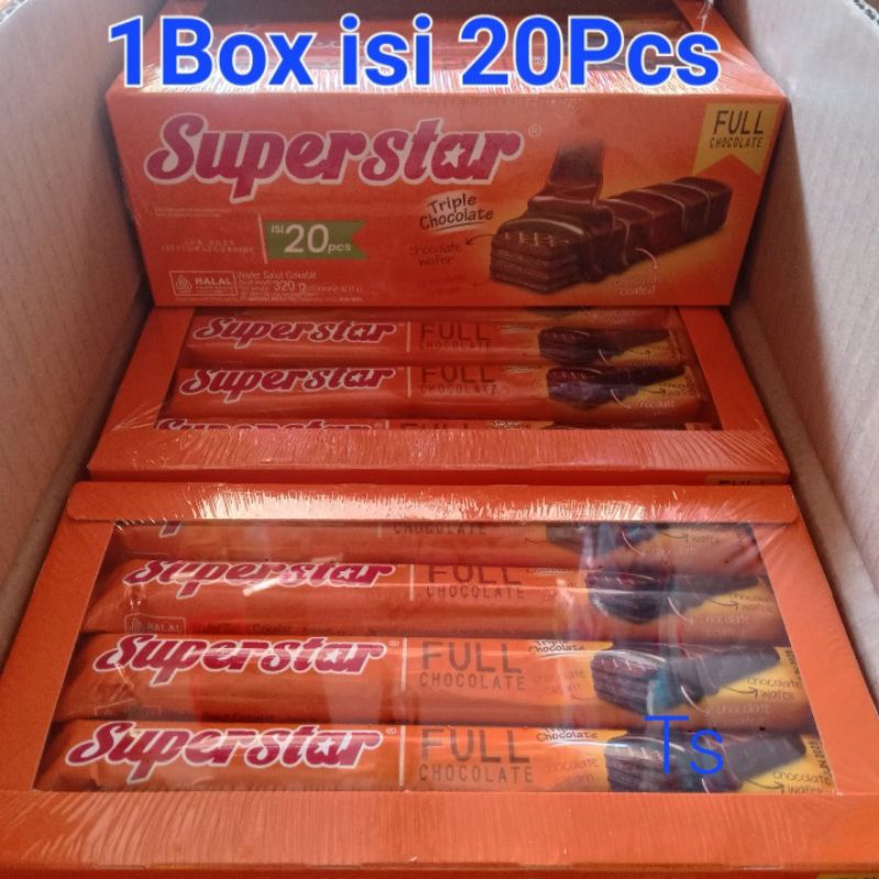 Jual Superstar Wafer Triple Chocolate 320gr. 1Box isi 20pcs | Shopee ...