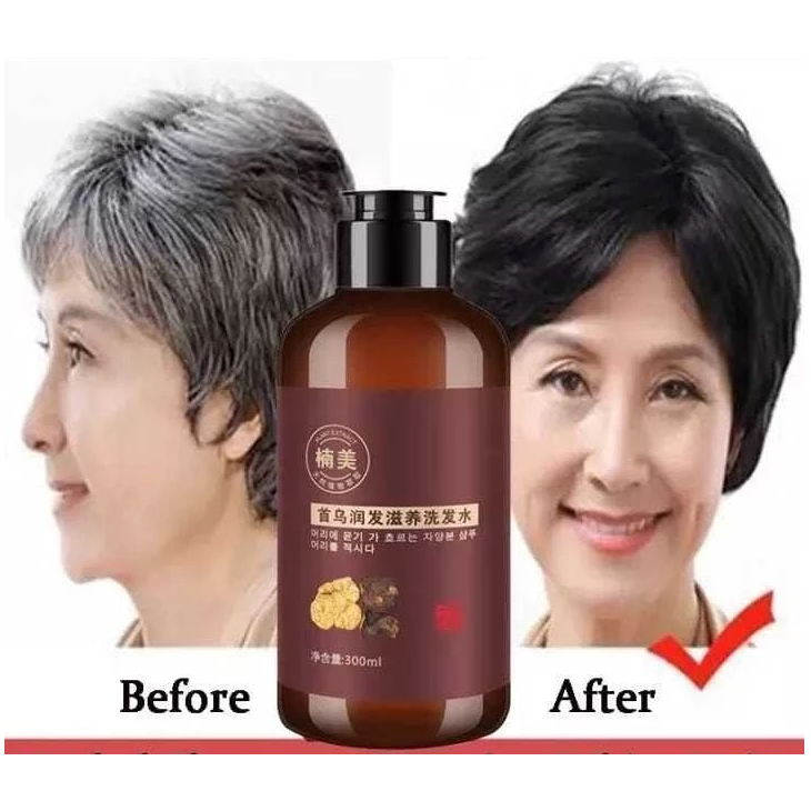Jual Shampoo Penghitam Uban Permanen/ Shampoo Ginseng Black Herbal ...