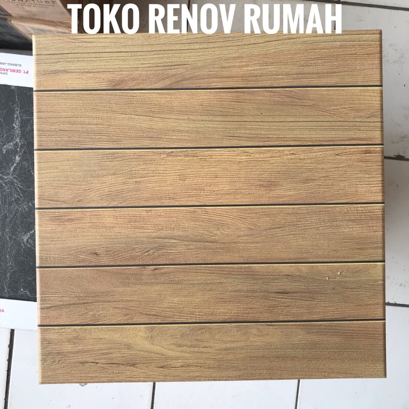 Jual keramik lantai 40x40 motif urat kayu (kasar) / keramik motif kayu ...