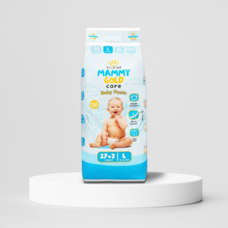 Jual Mamy Gold Popok Celana Bayi L27+3/9-14Kg | Shopee Indonesia
