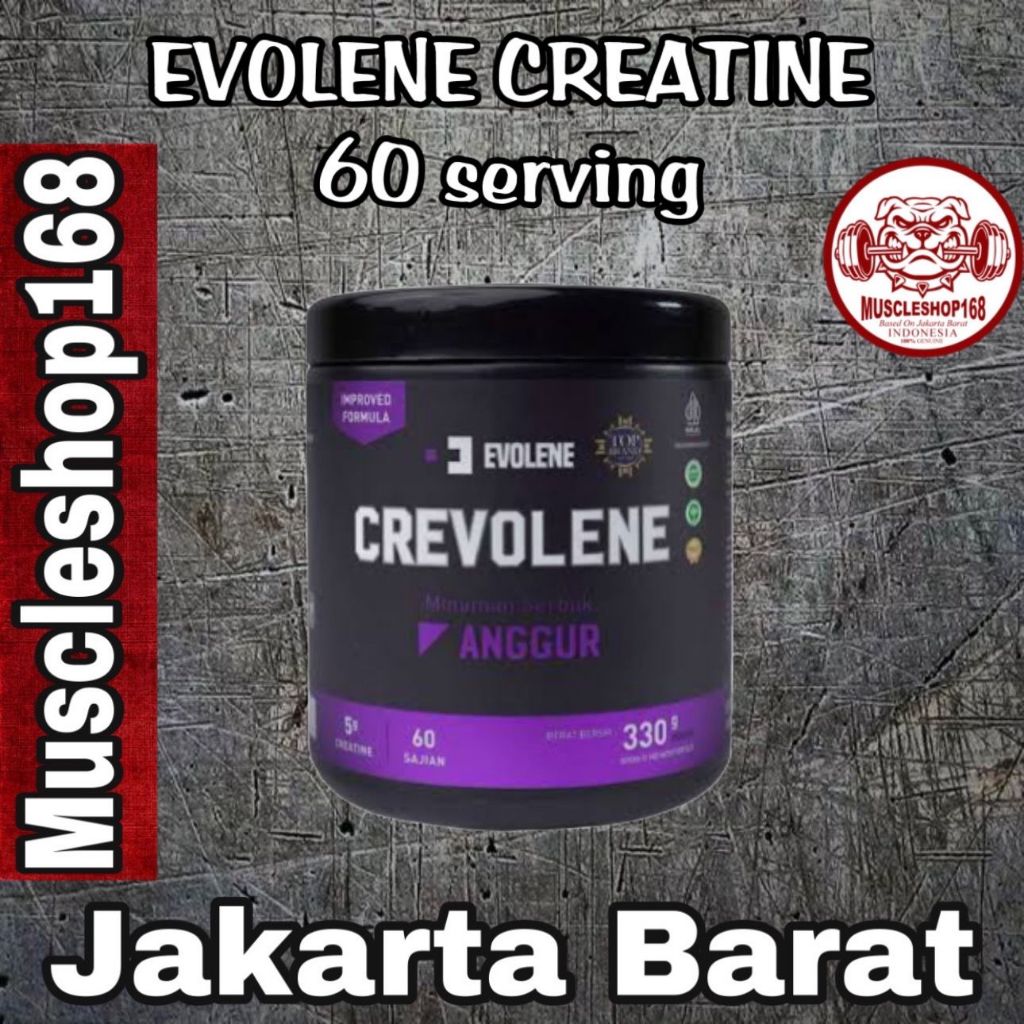 Jual Evolene Crevolene Creatine 330 gram 60 serving | Shopee Indonesia