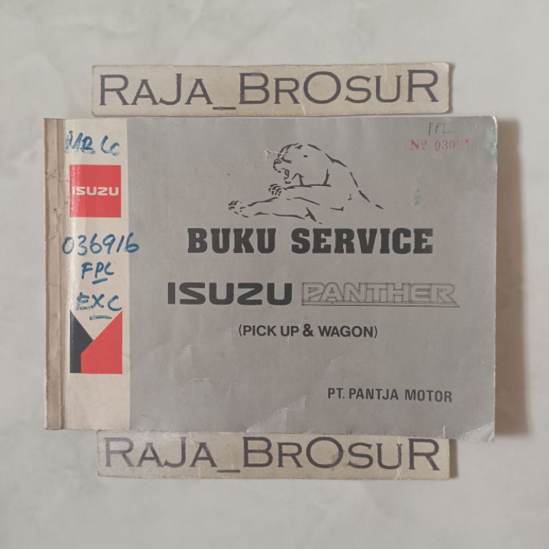 Jual Buku service servis/Manual Book Isuzu Panther 1991-1996 | Shopee ...