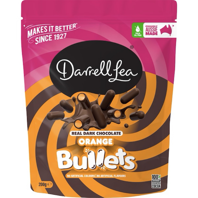 Jual Darrell Lea Dark Chocolate Orange Bullets 200g - Australia ...