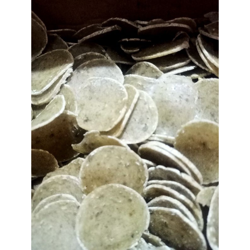 Jual kerupuk kerang kopang/hijau besar 500 grm | Shopee Indonesia