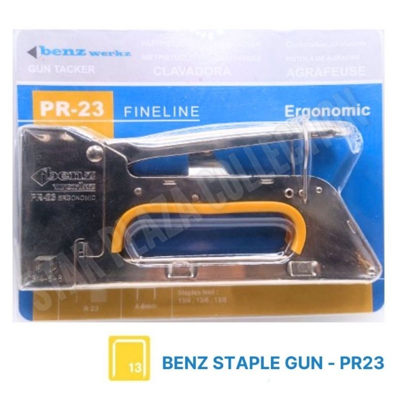 Jual BENZ WERKZ Staple Stapler Gun Tacker PR23 R23 - Alat Staples Hekter Gun Tembak Manual Murah ...