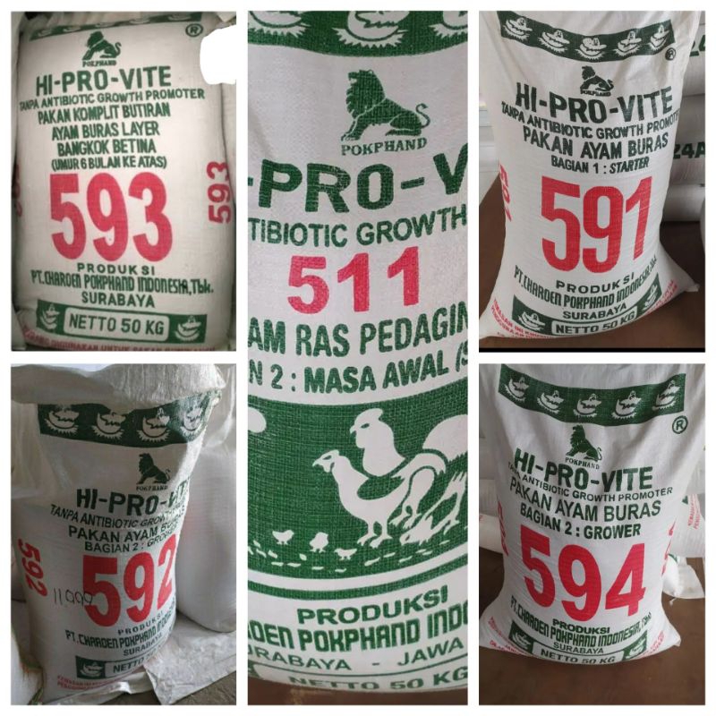 Jual Pur Ayam Bangkok Ayam Pedaging Starter 511 591 592 593 594 Hi Pro Vite 10 Kg ECER KILOAN ...