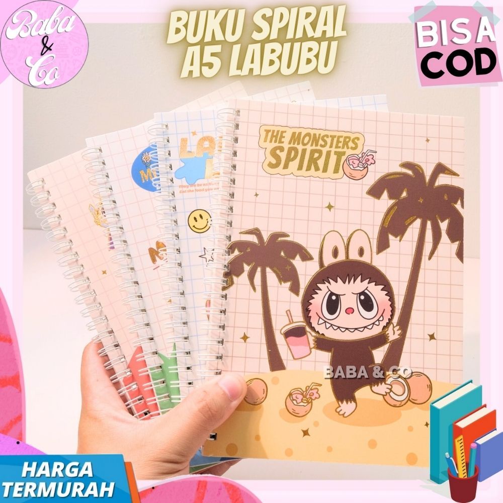 Jual Buku Labubu A5 Buku Tulis A5 Spiral Labubu Lucu Unik Murah Buku
