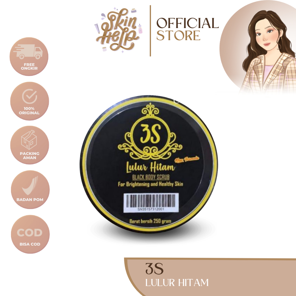 Jual Lulur Hitam 3S BPOM / Lulur Hitam 3S original Mencerahkan Kulit ...