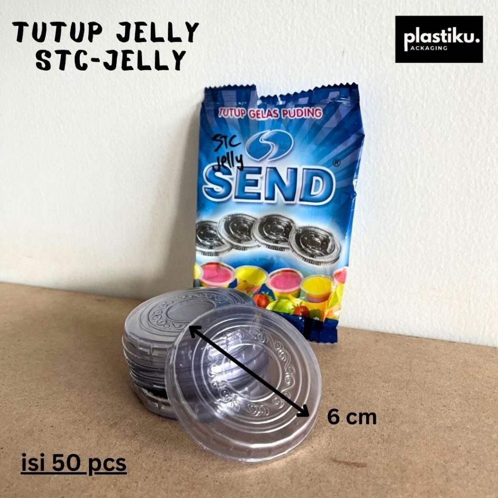 Jual (isi 50) Tutup Cup Jelly Tutup Cup Puding 50ml Tebal / Cup jelly ...