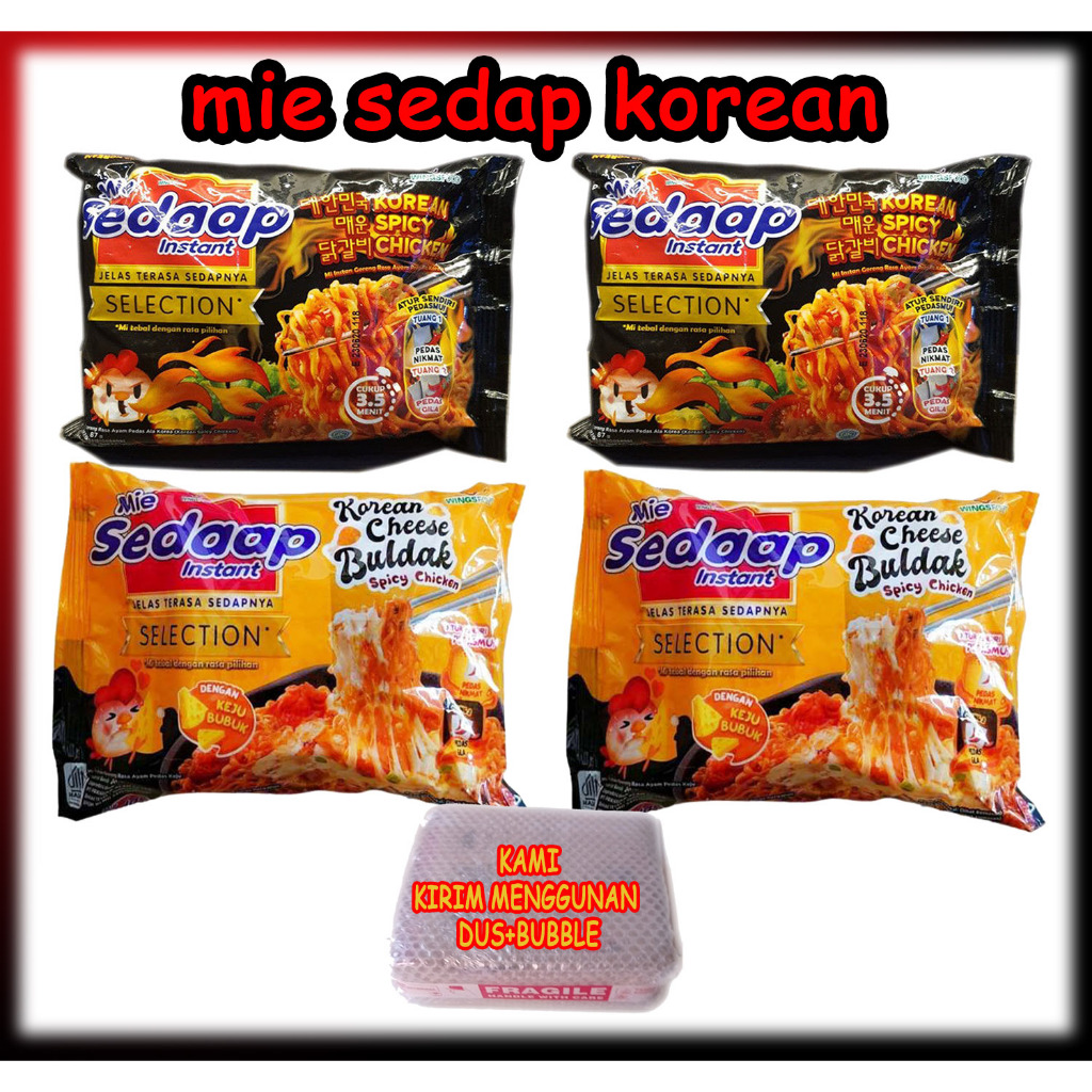 Jual Mie Sedaap Selection Goreng Korean 87 Gram Ready berbagai Varian ...