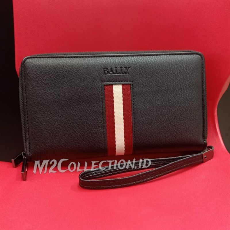 Jual Handbag Kulit B.L.Y Logo list merah putih clutch tas tangan kulit ...