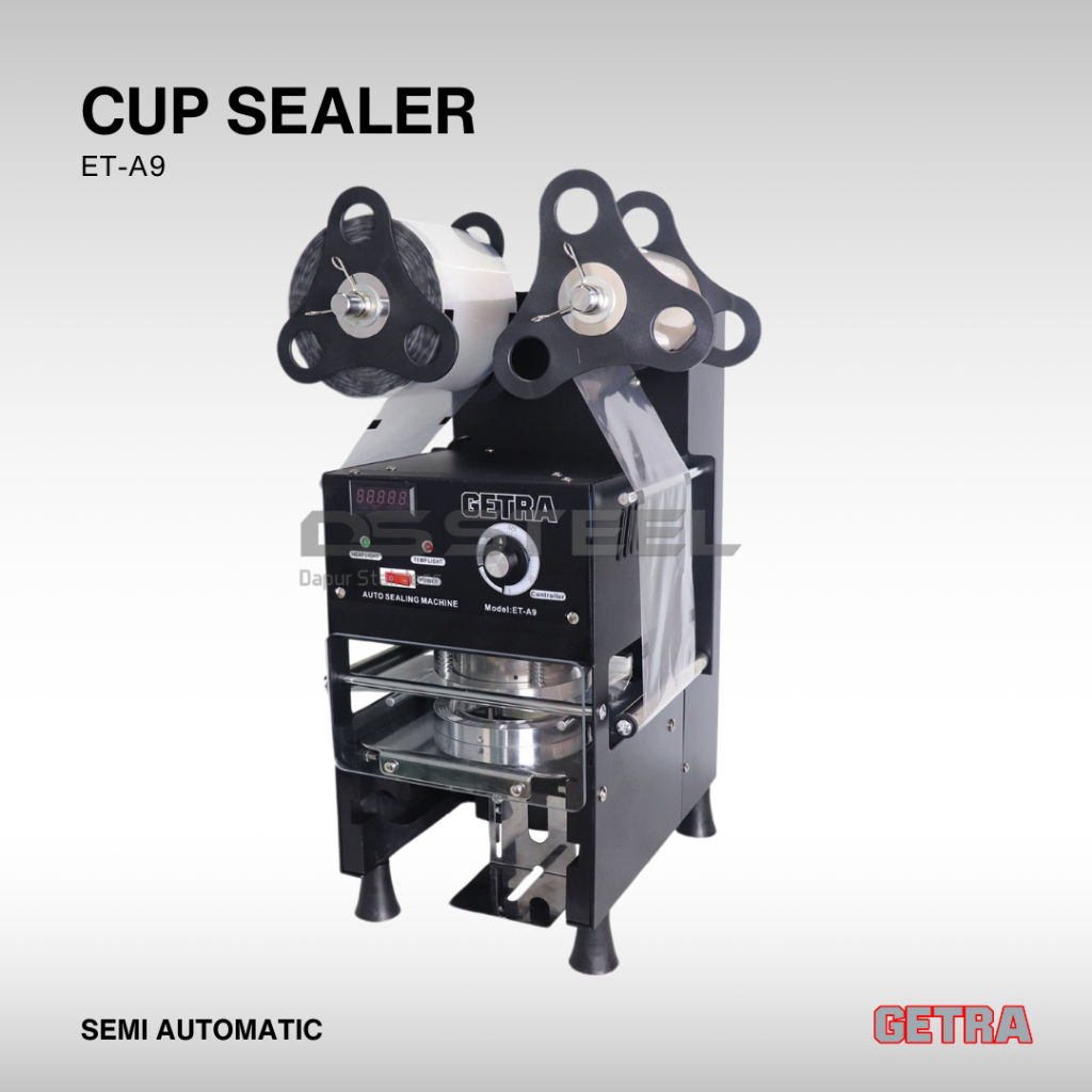 Jual GETRA Semi Automatic Cup Sealer GETRA ET-A9 / Mesin Penyegel Gelas Otomatis GETRA ET A9 ...