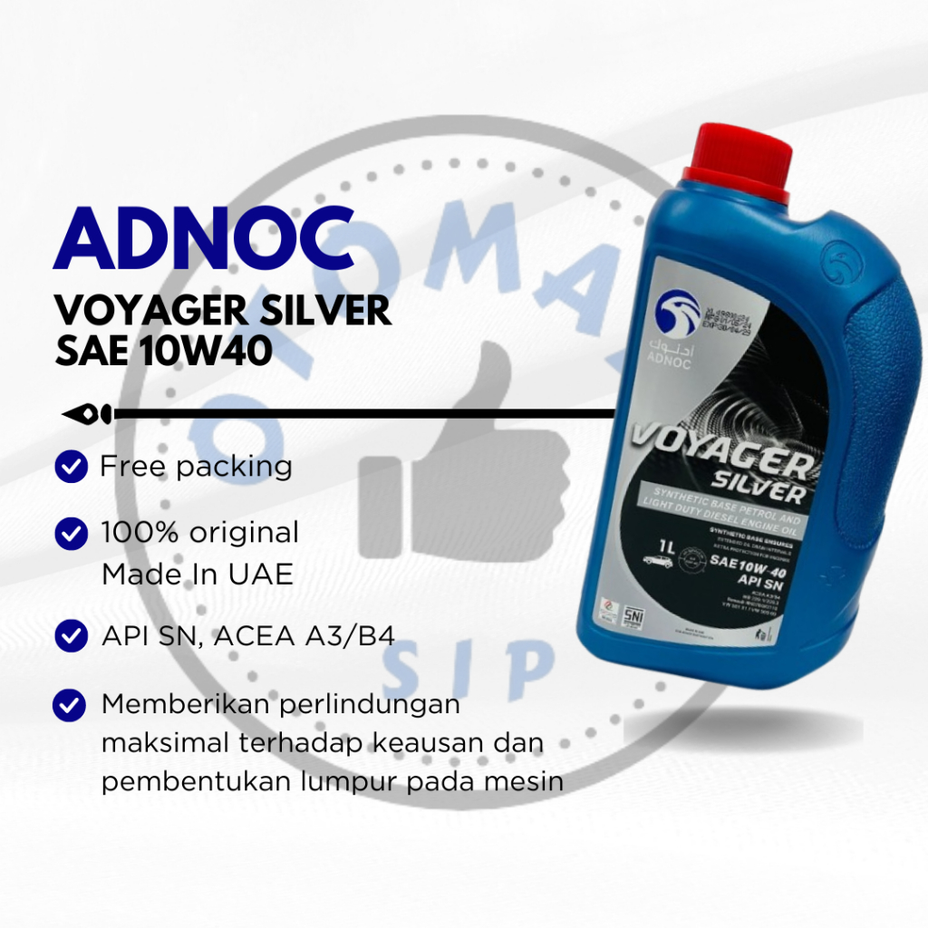 Jual Adnoc Voyager Silver 10W-40 API SN 1 Liter | Shopee Indonesia