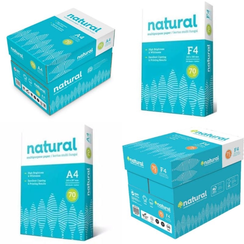 Jual kertas HVS polos kertas fotocopy Natural ukuran A4 & F4 (sameday/instant saja) | Shopee ...