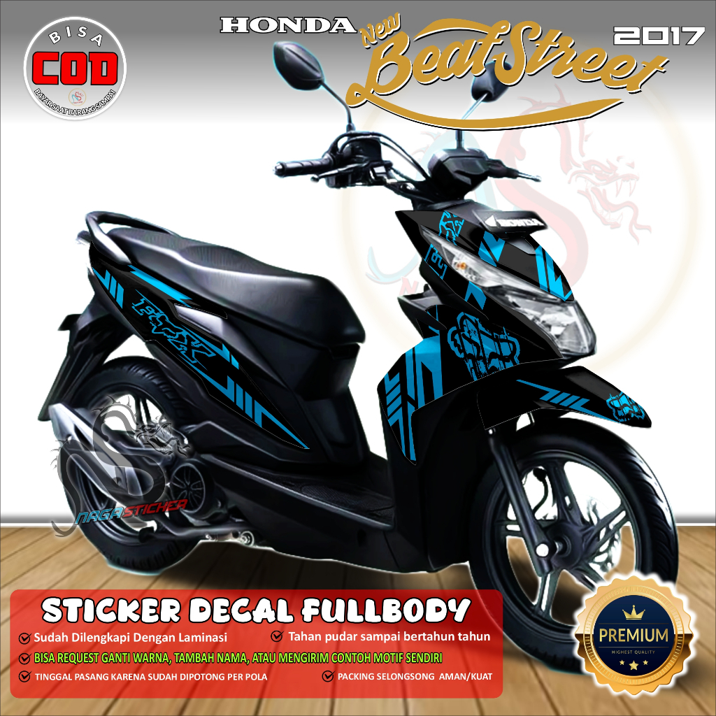 Jual Bisa COD Decal Sticker Full Body Honda Beat Street 2016-2019 Motif ...