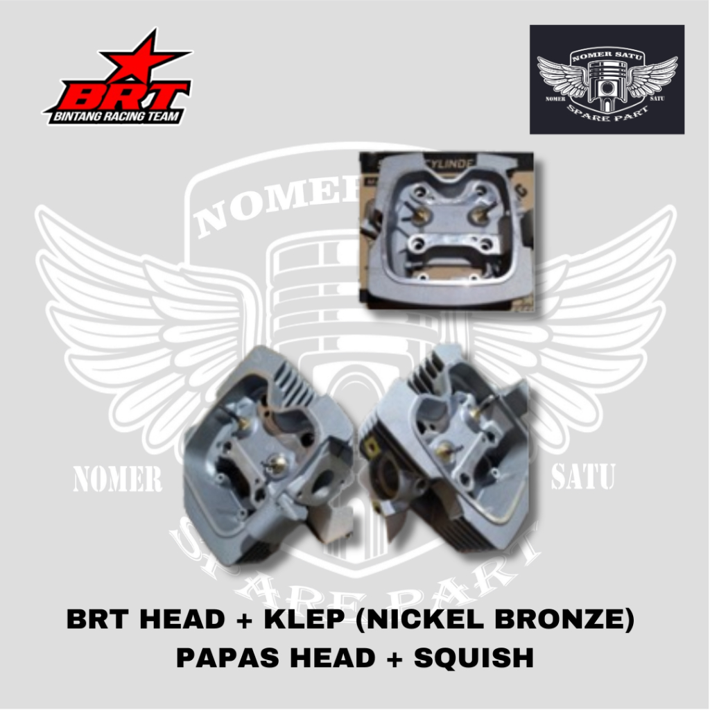 Jual BRT HEAD SILINDER KOP KLEP CRF KLX NICKEL BRONZE PAPAS HEAD SQUISH SET PORTING CNC ORIGINAL ...