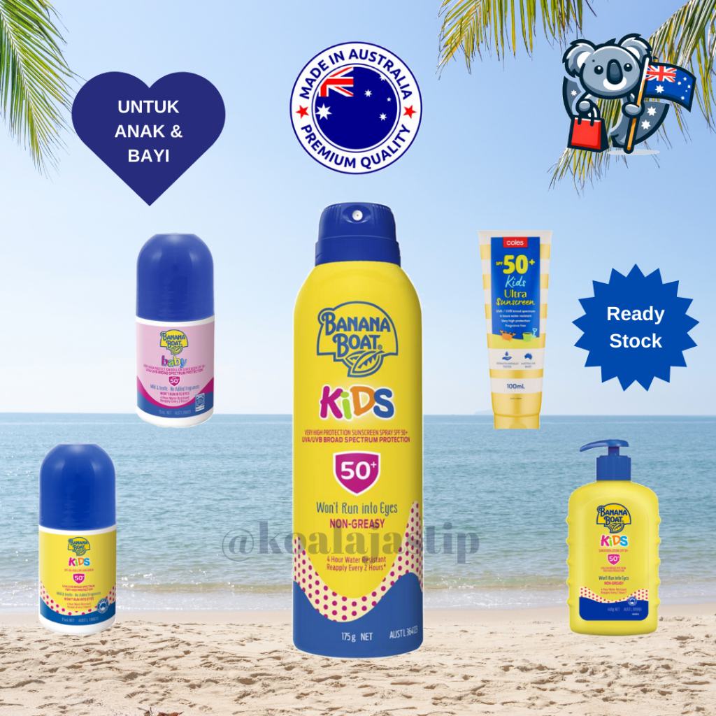 Jual Sunscreen Anak/Kids/Baby/Bayi (Woolworths/Coles/Banana Boat ...