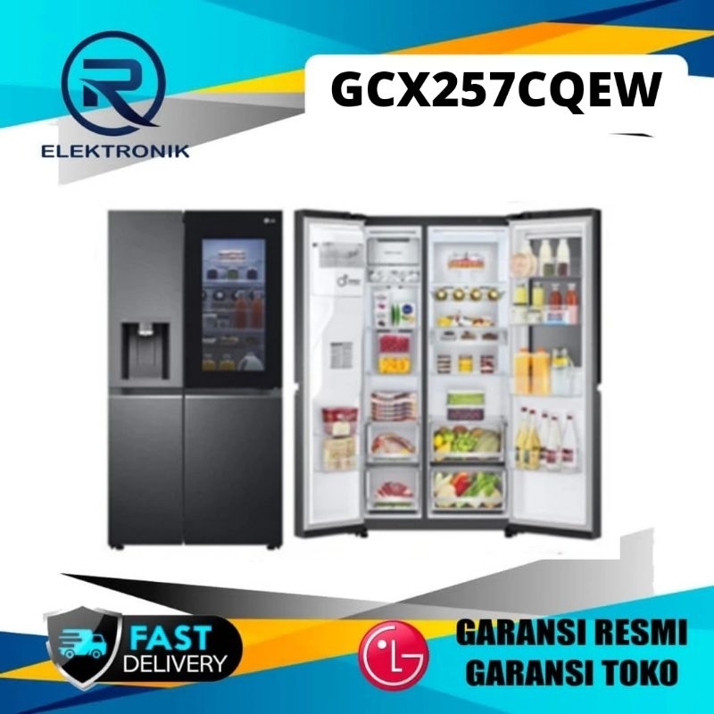 Jual LG GCX257CQEW Kulkas Side by Side 674 L Dispenser Instaview Ice Maker Inverter GCX257CQEW ...