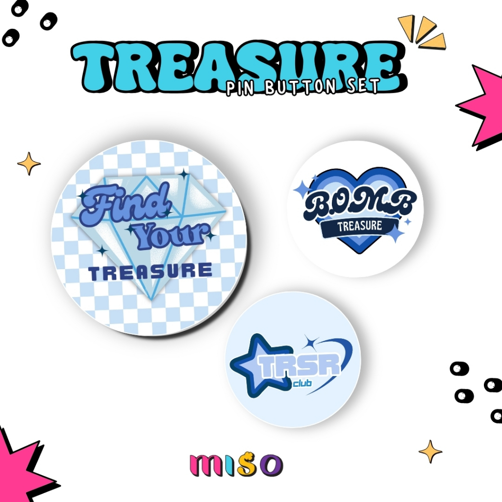 Jual Treasure Pin Button Set / Treasure Pin Button Packs / Treasure Pin ...