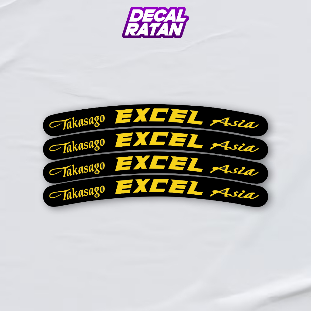Jual ( 4 PCS ) STICKER VELG TAKASAGO EXCEL ASIA NEW HIGH QUALITY ...