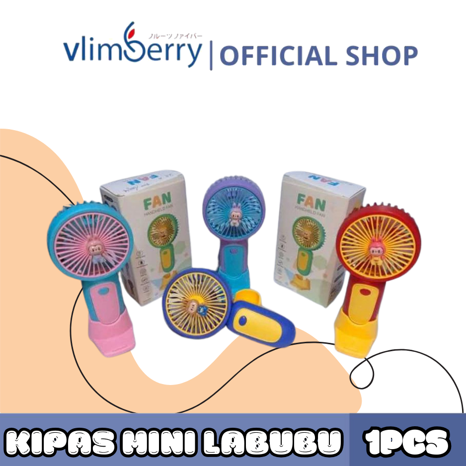 Jual VLIMBERRY Kipas Angin Mini Labubu Genggam Cute Mini Kipas Lipat ...